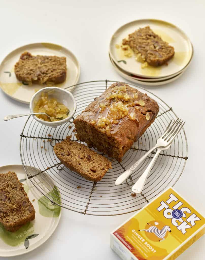 Fiery Ginger & Pear Loaf Cake | Enriched Eggs